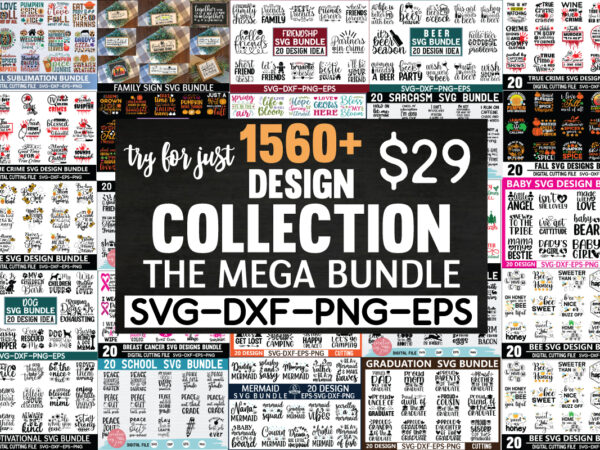 The Mega SVG Bundle - T-shirt Design Bundle